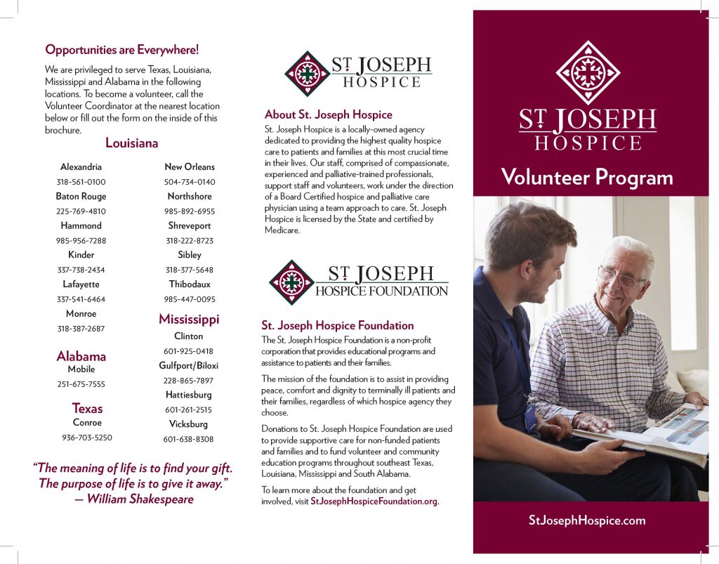 SJH Volunteer Brochure [8.5 x 11 trifold] – S & S Printing