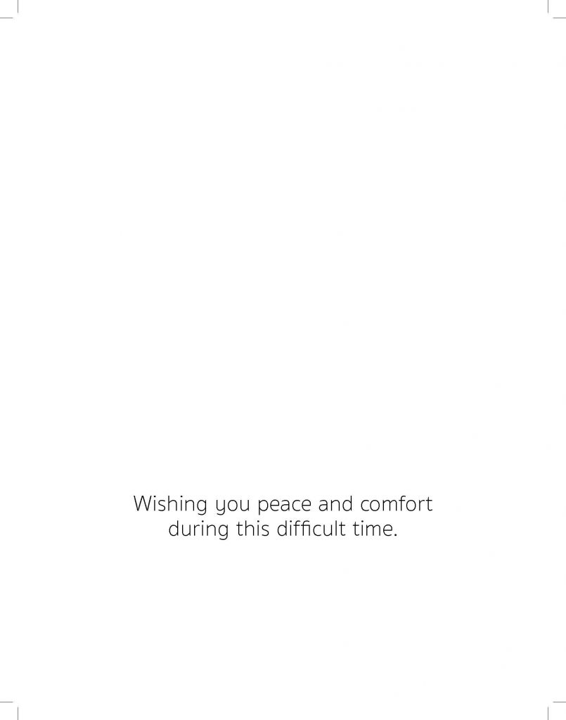 A9 Generic Sympathy – White Flowers [80#] – S & S Printing