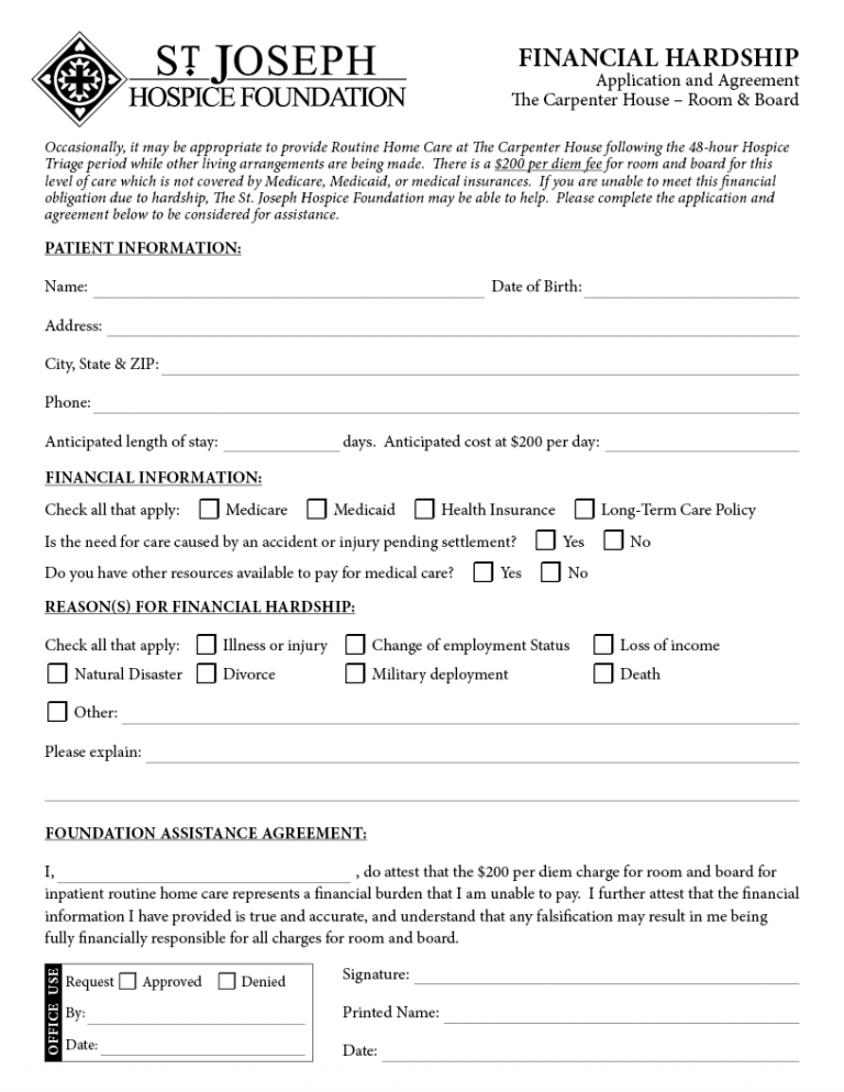 SJH TCH Financial Hardship Form – 8.5×11 – S & S Printing