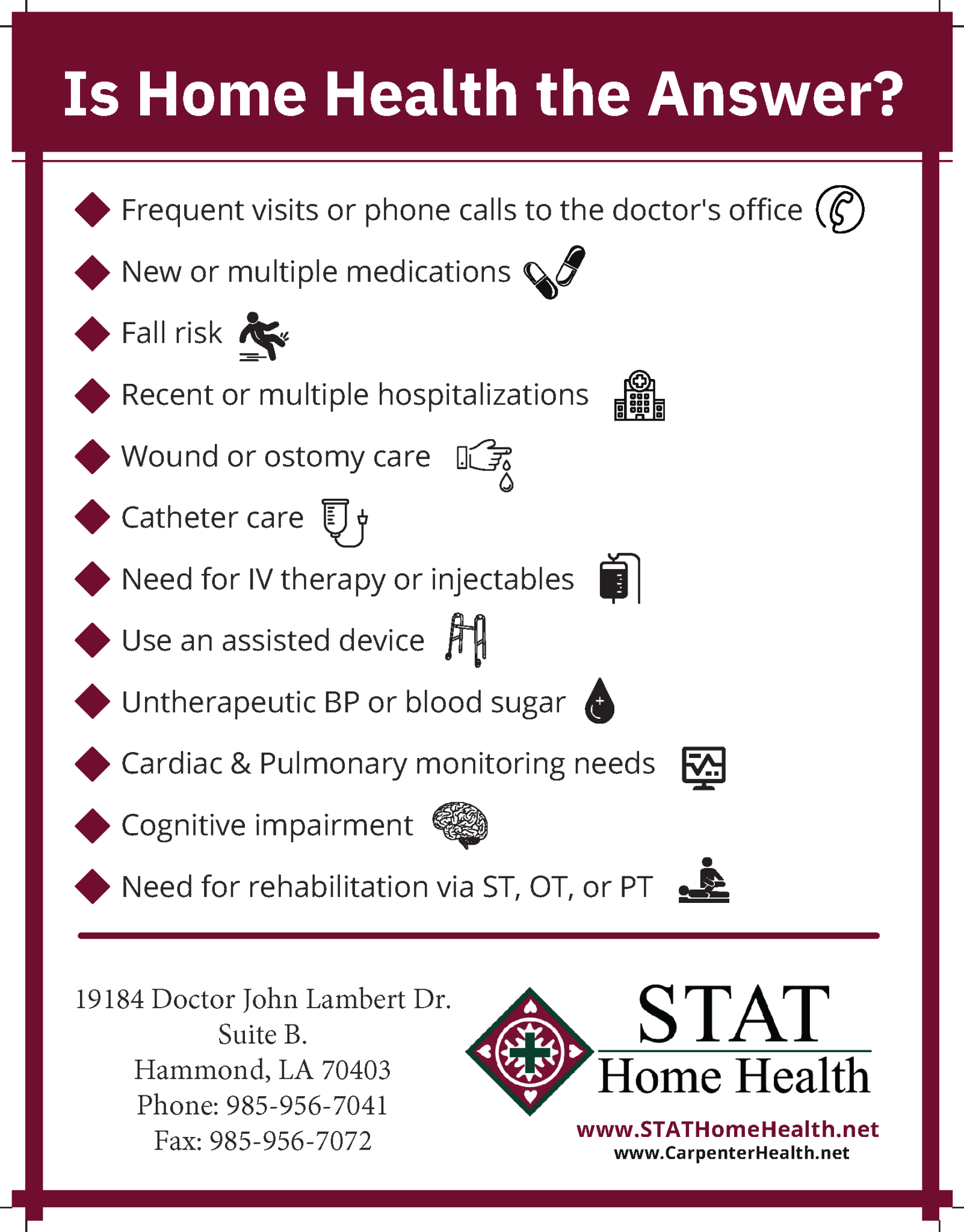 Home Health Answer Flyers – Northshore – S & S Printing