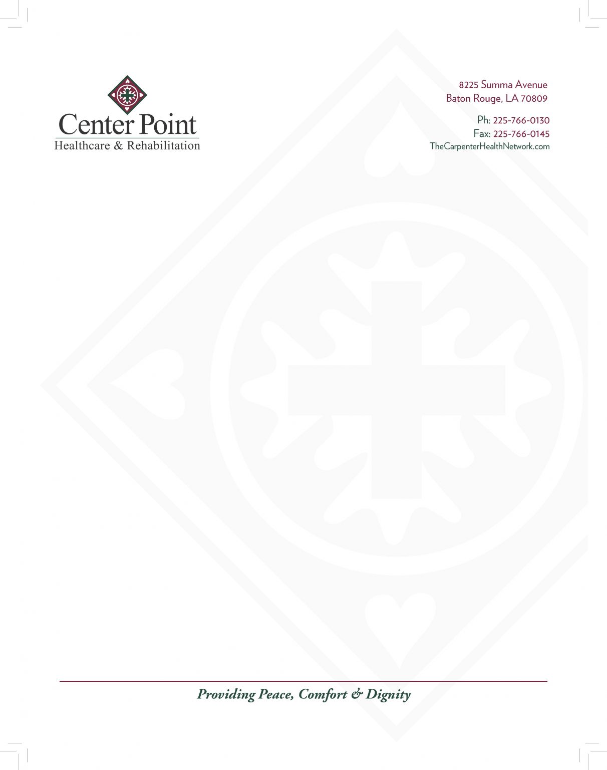 Center Point Baton Rouge Letterheads – S & S Printing