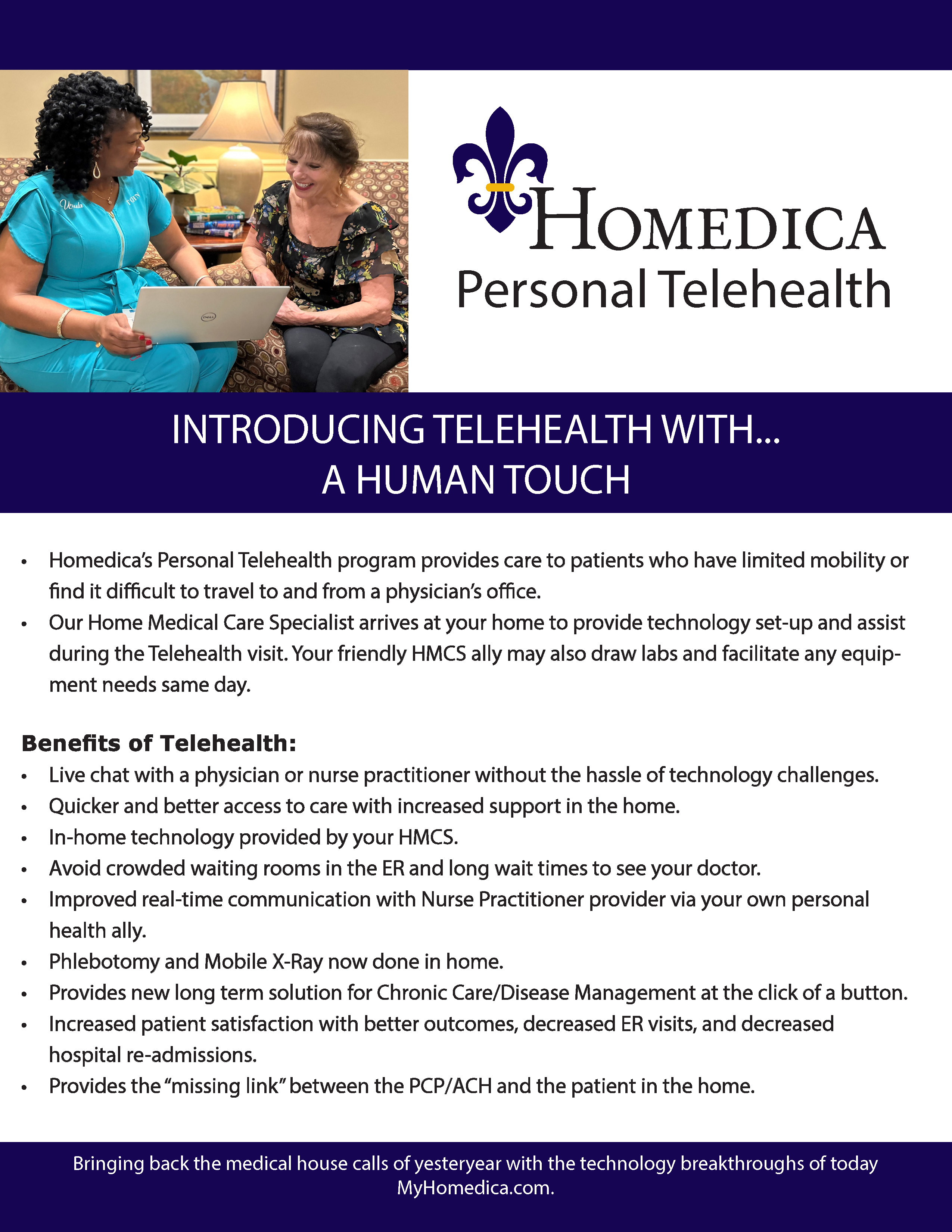 Homedica – Personal Telehealth Flier – S & S Printing