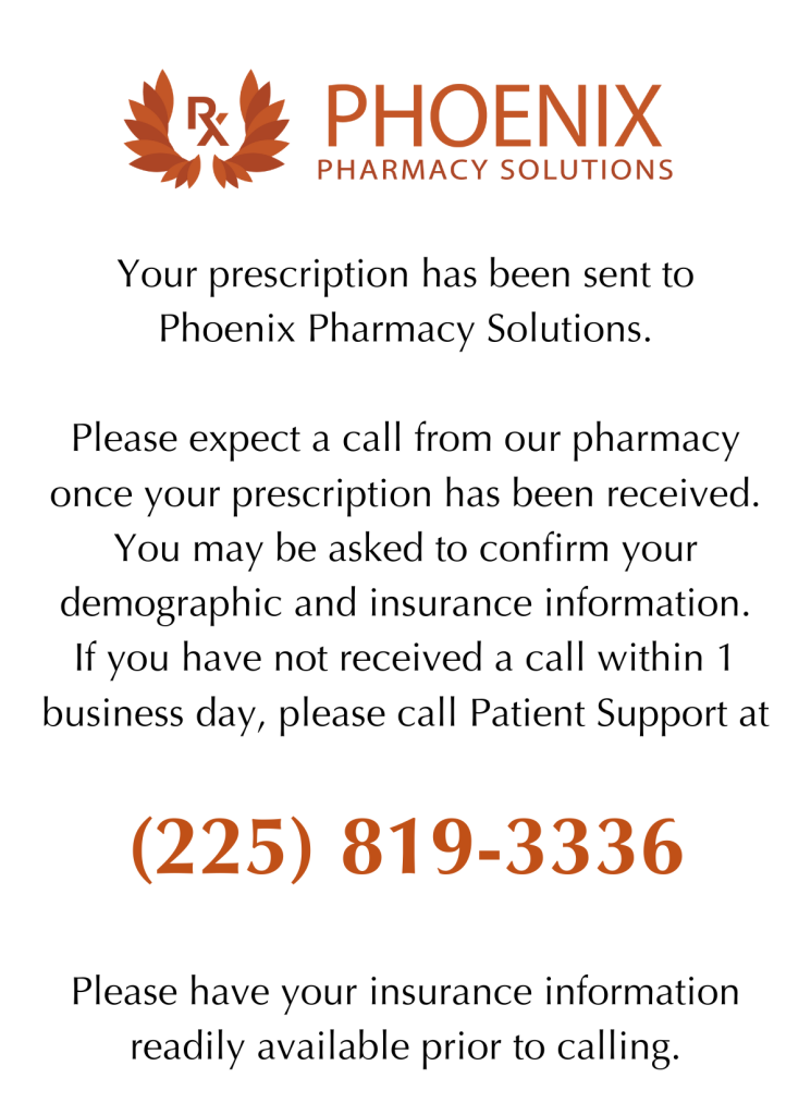 Phoenix Pharmacy Patient Info Pad [4/4 4 x 5.5] Updated June 2024 – S ...