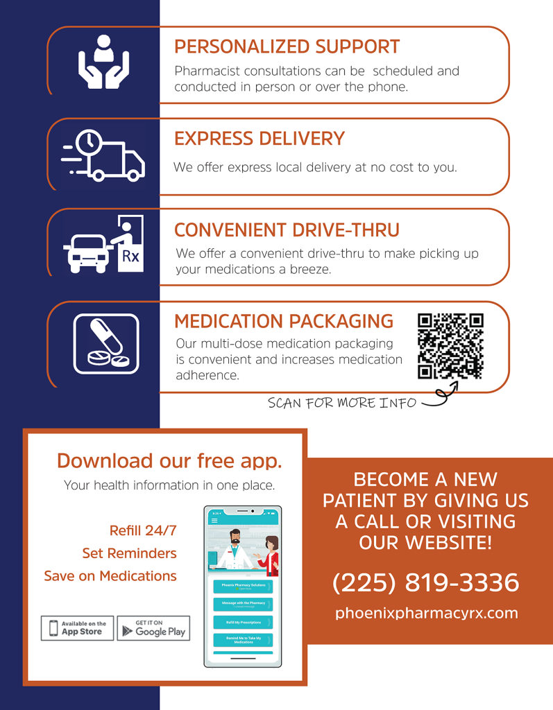 Phoenix Pharmacy Overview Flyer [4/4 8.5 x 11] – S & S Printing