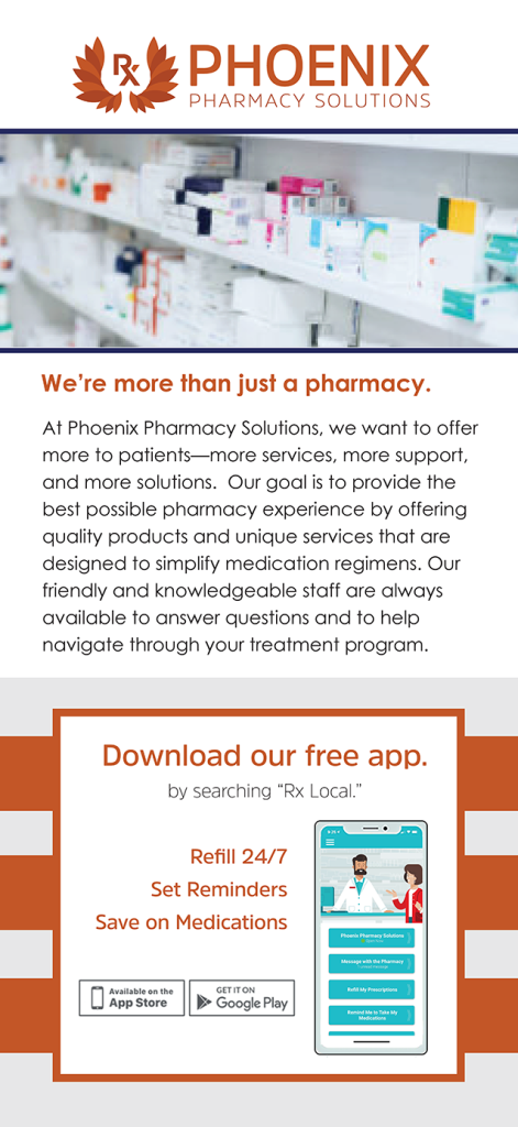 Phoenix Pharmacy Overview Rack Card [4/4 16 pt 4.25 x 11] – S & S Printing